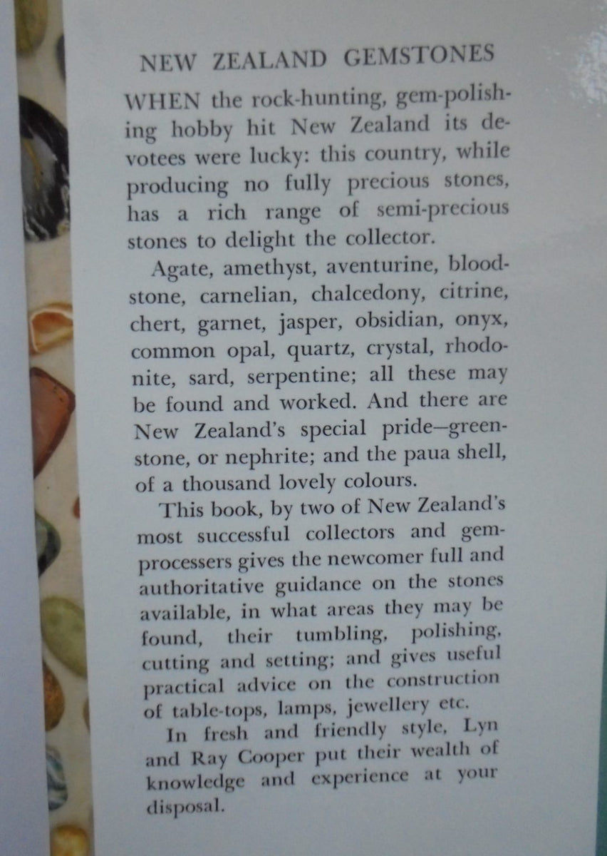 New Zealand Gemstones. By Lyn and Ray Cooper – Phoenix Books NZ