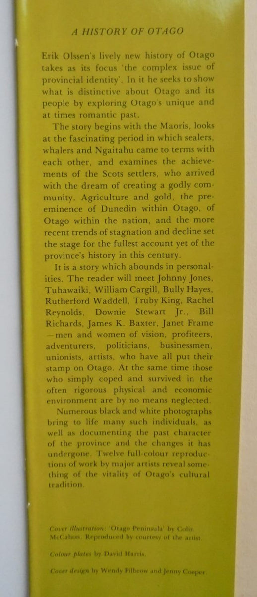 A history of Otago. By Erik Olssen – Phoenix Books NZ