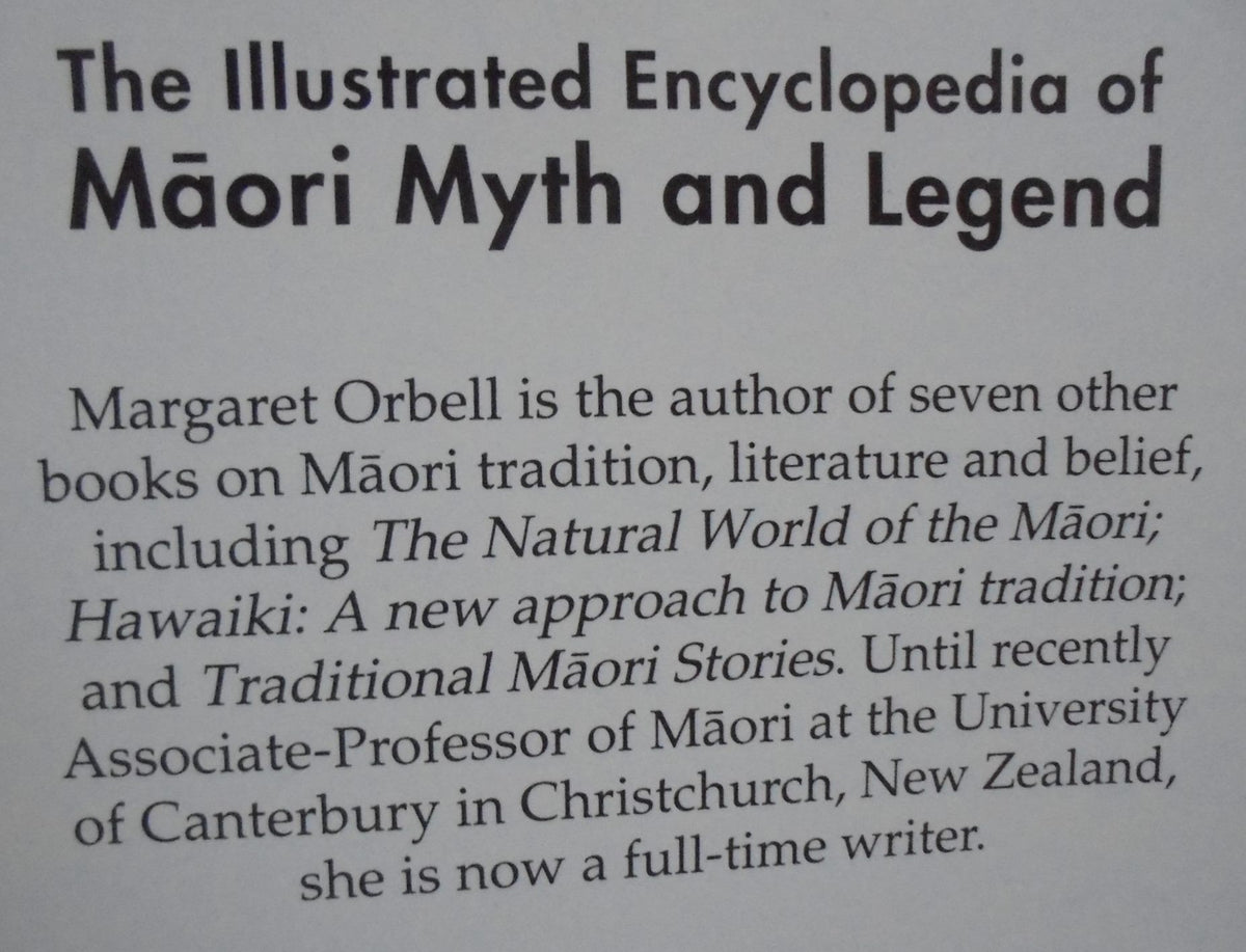 The Illustrated Encyclopedia of Maori Myth and Legend. By Margaret Orb ...