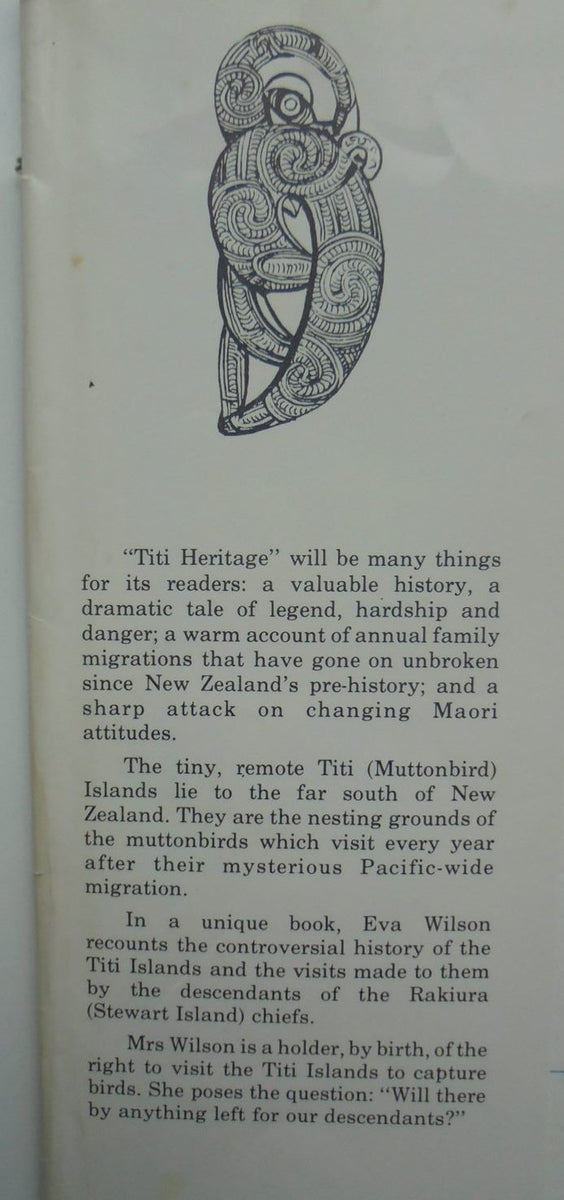 Titi Heritage: The Story of the Muttonbird Islands by Eva Wilson ...