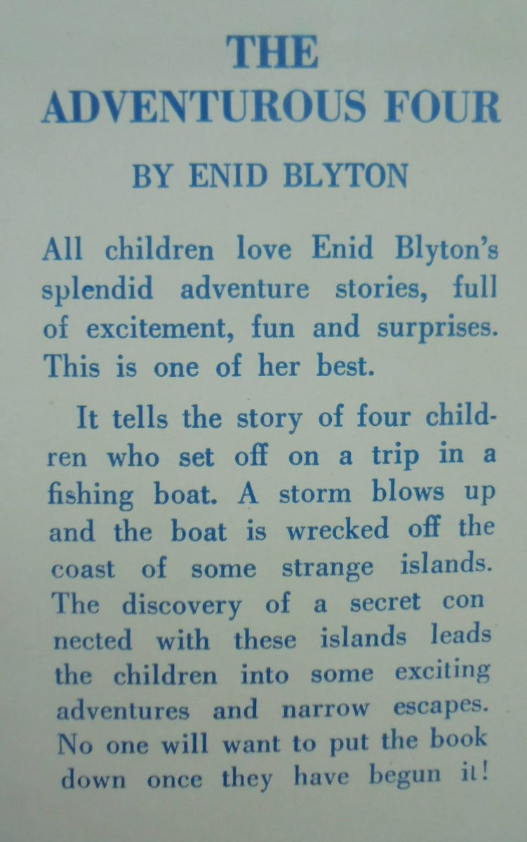 The Adventurous Four (1958). By Enid Blyton – Phoenix Books NZ