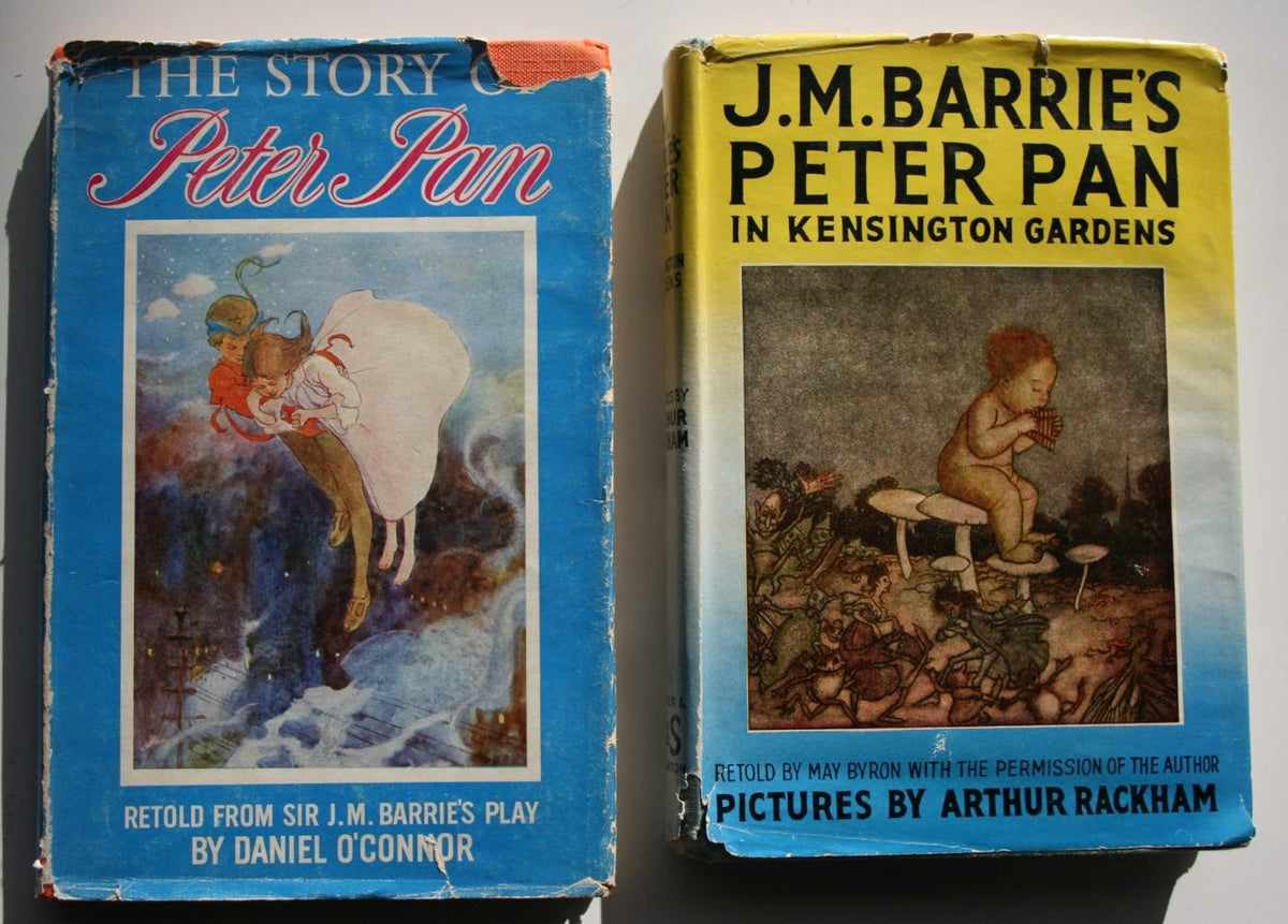 2 Vintage, Illustrated Peter Pan books, 1949 Arthur Rackham, 1961 Alic ...