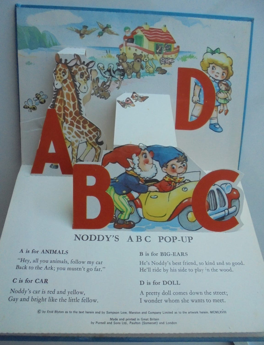 Noddy's ABC A Pop-Up Picture Book. 1968 FIRST EDITION – Phoenix Books NZ