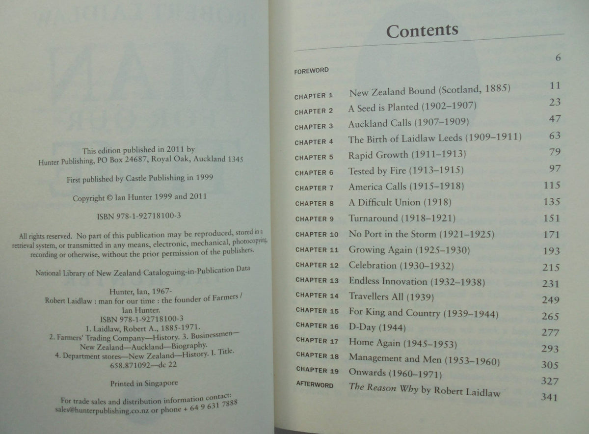 Robert Laidlaw Man for Our Time : the Founder of Farmers By Ian Hunter ...