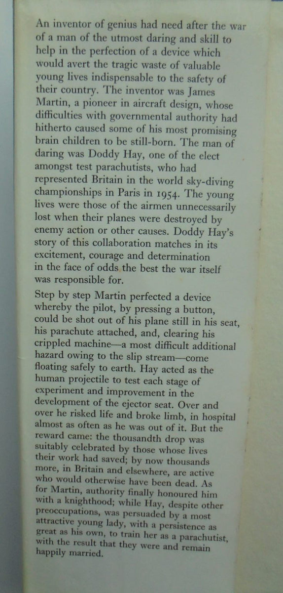 The Man in the Hot Seat (Development of the ejector seat). By Doddy Ha ...