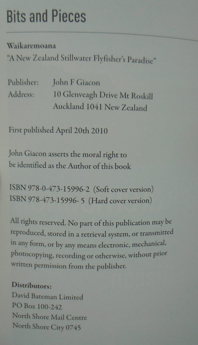 Waikaremoana The Jewel of the Ureweras By John Giacon – Phoenix Books NZ